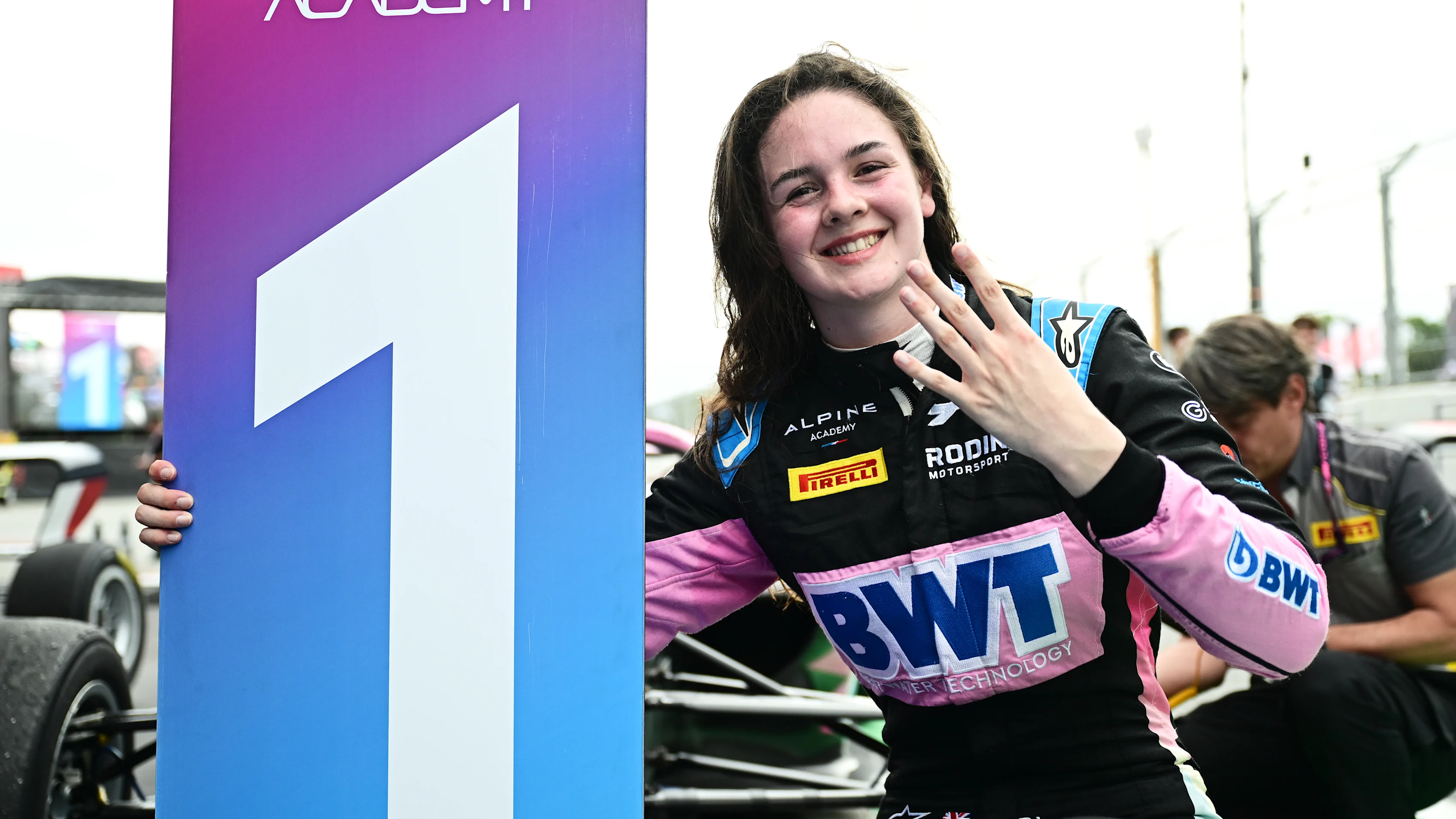 F1 ACADEMY: Abbi Pulling surges to fourth consecutive victory with dominant display in Barcelona ...